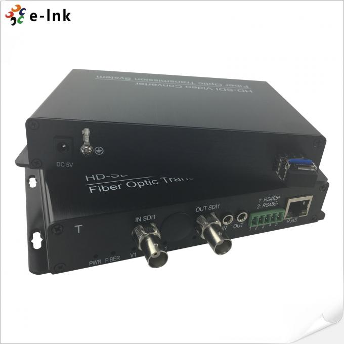 SDI Fiber Converter 100M Ethernet SD/HD/3G-SDI With RS485 Data Video ...