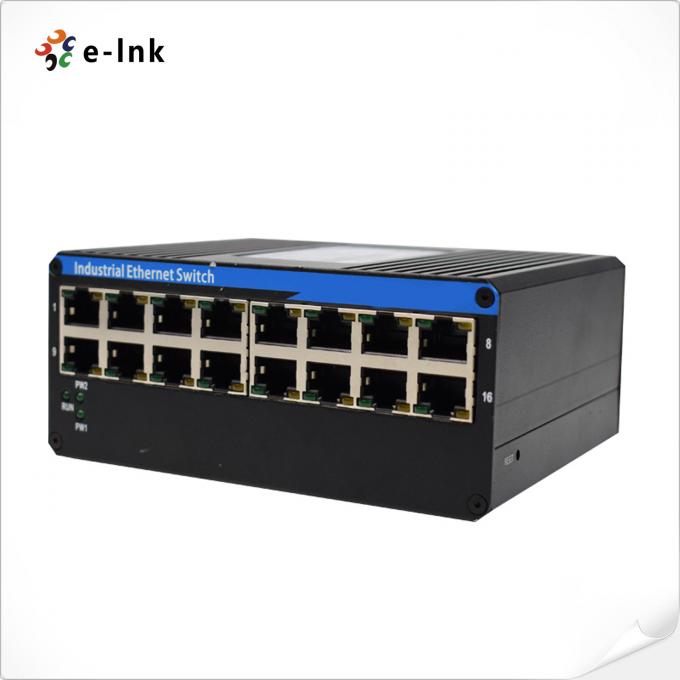24vac 802.3x 100M Industrial Ethernet Switch Unmanaged 16 Port RJ45