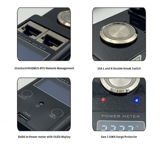 Power Distribution Unit 19 Inch 1U 6 Port Intelligent Remote Controlled ...