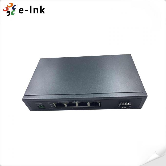 48V PoE Ethernet Switch 10/100/1000M Gigabit Fiber To Copper Web ...
