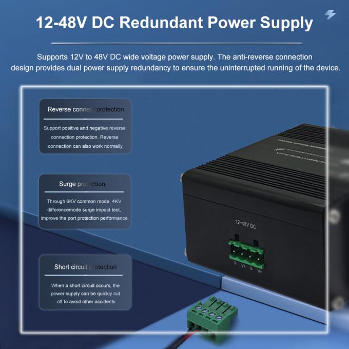 DIN Rail Wall mount Gigabit Ethernet Switch 10 Port 10/100/1000T