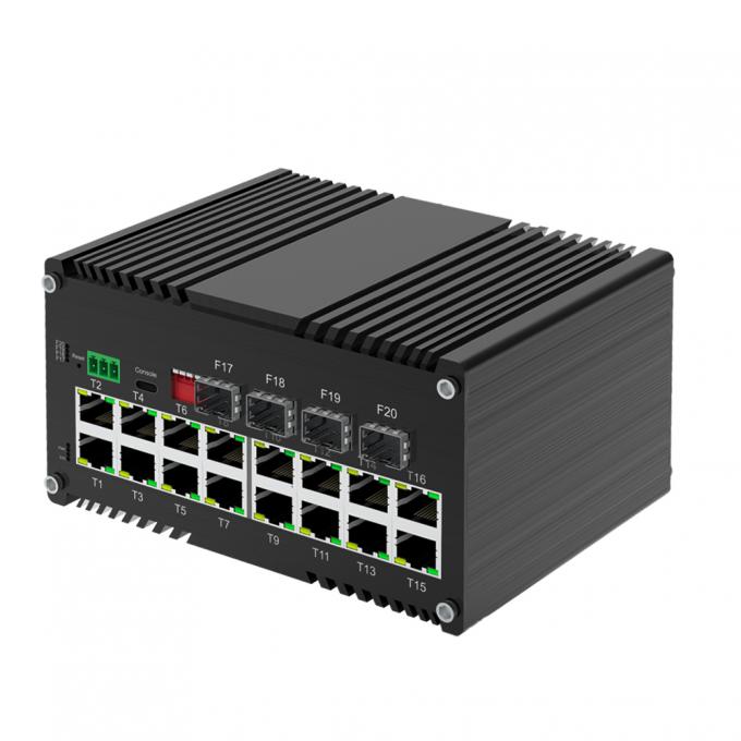 Industrial Gigabit Managed Switch 16 Port 10/100/1000T 802.3at PoE With ...