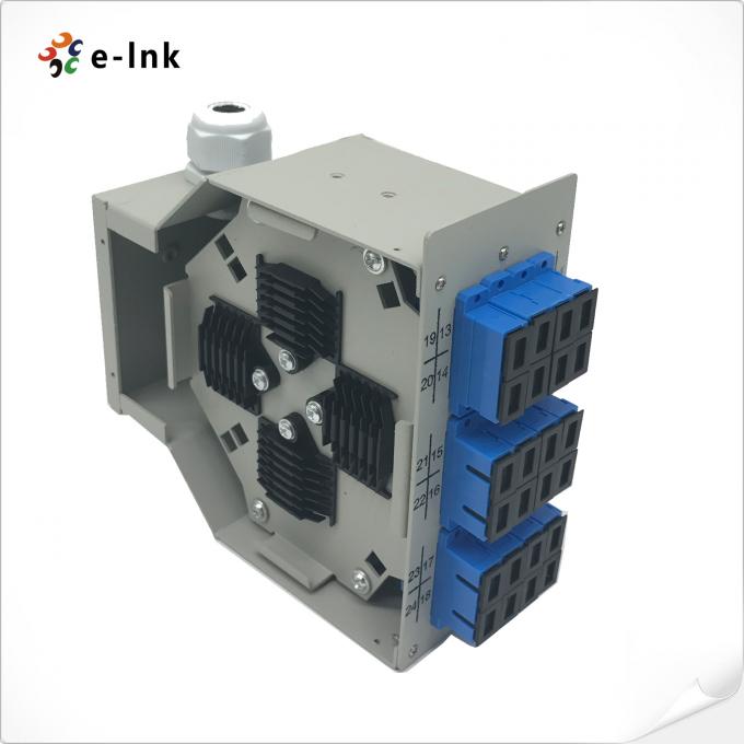 Din Rail Mount Fiber Patch Panel 12 Ports Duplex SC Adapters