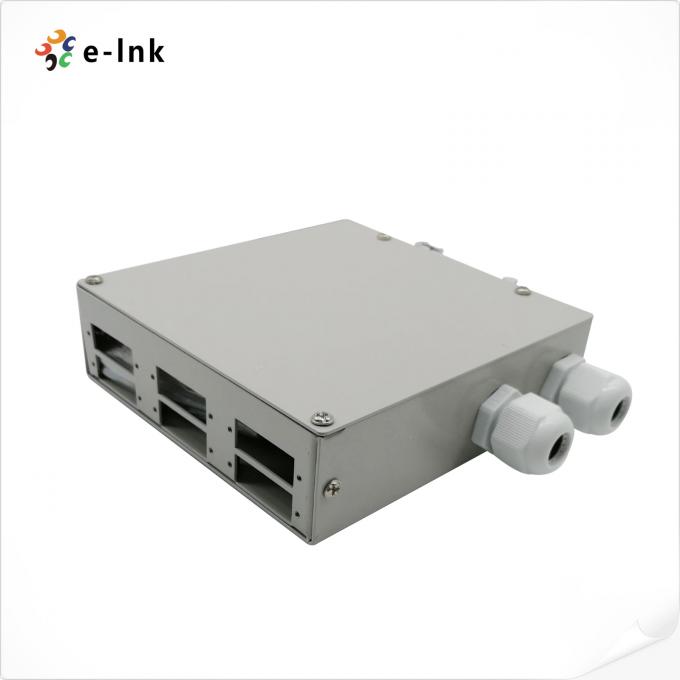 6 Ports Din Rail Fiber Splice Box Without Adapters and Pigtails