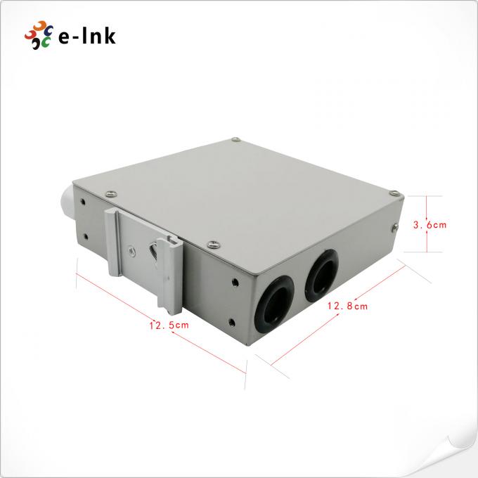 6 Ports Din Rail Fiber Splice Box Without Adapters and Pigtails