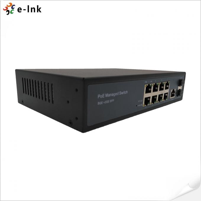 24V Passive Managed PoE Switch 8 Port 10/100/1000BASE-T 802.3Af/At + 2 ...