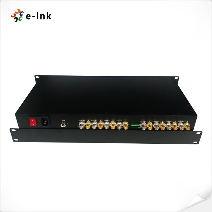 1080P 8 Channel 3G SDI Extender Over Single Fiber 1U Rack Mountable 20KM