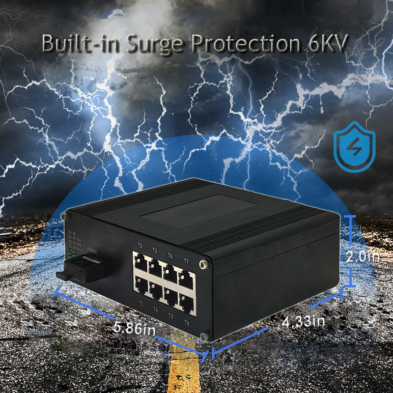 OEM Ethernet Industrial Switch 8 Port Unmanaged Giga Port Switch