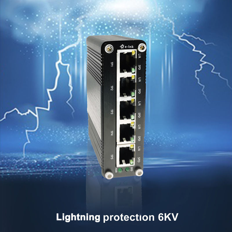 Mini Industrial 5 Port 10/100TX Compact Ethernet Switch DIN Rail / Wall ...