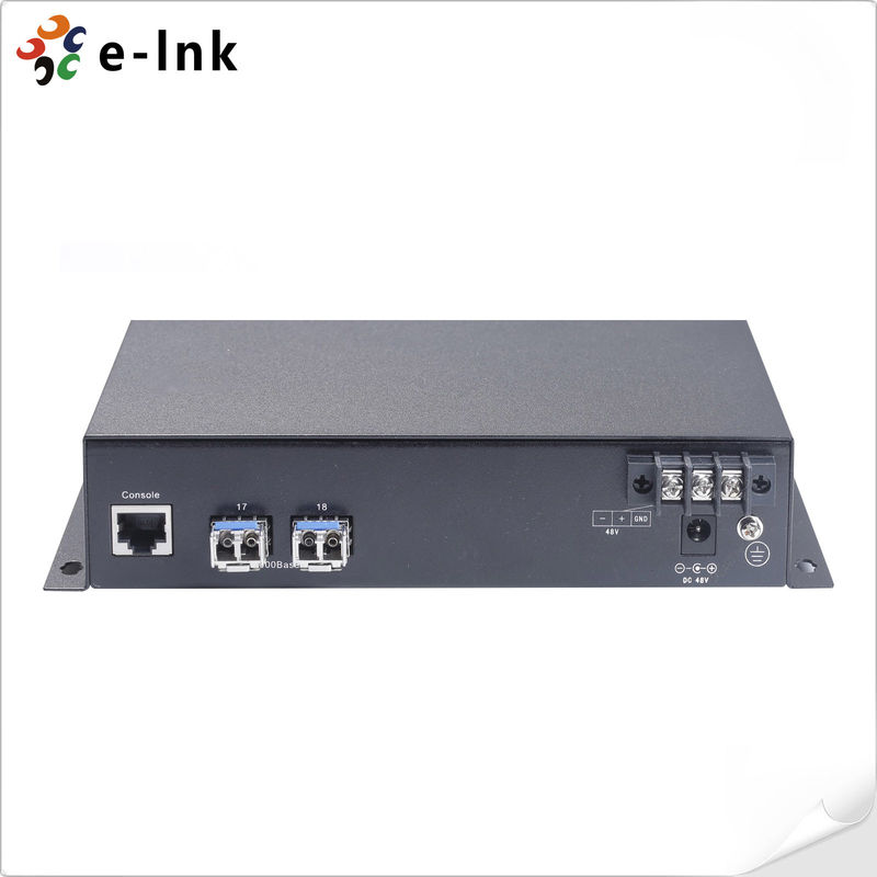 16 Port 10/100M TP PoE Ethernet Switch 2 Port 1000M SFP Managed Fiber ...