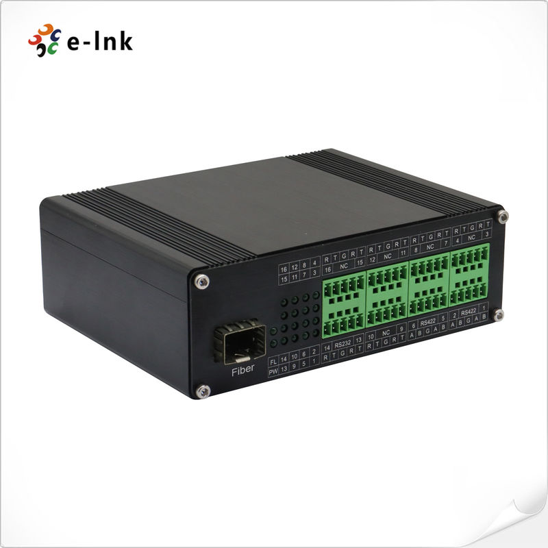 8 Channel RS232 RS485 Serial Fiber Media Converter SFP Port IP40 ...