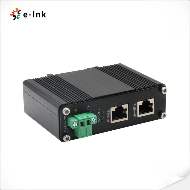 IP40 Aluminum Case PoE Splitter 24V 40W Cat5 UTP Up To 100m Maximum ...