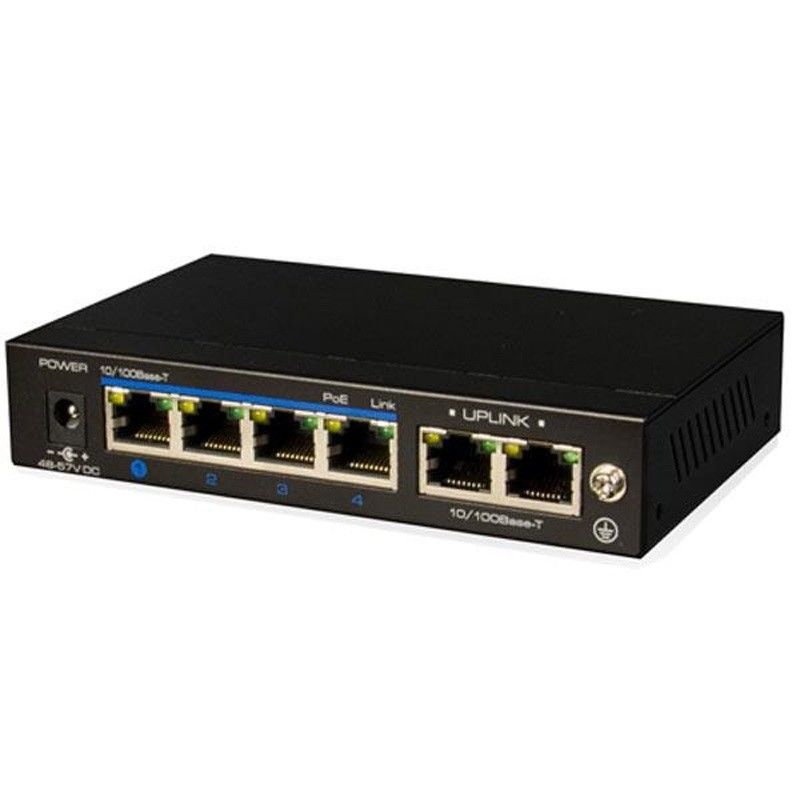 IEEE 802.3 802.3u 802.3af 802.3at 4 Port PoE Switch One Key CCTV Mode