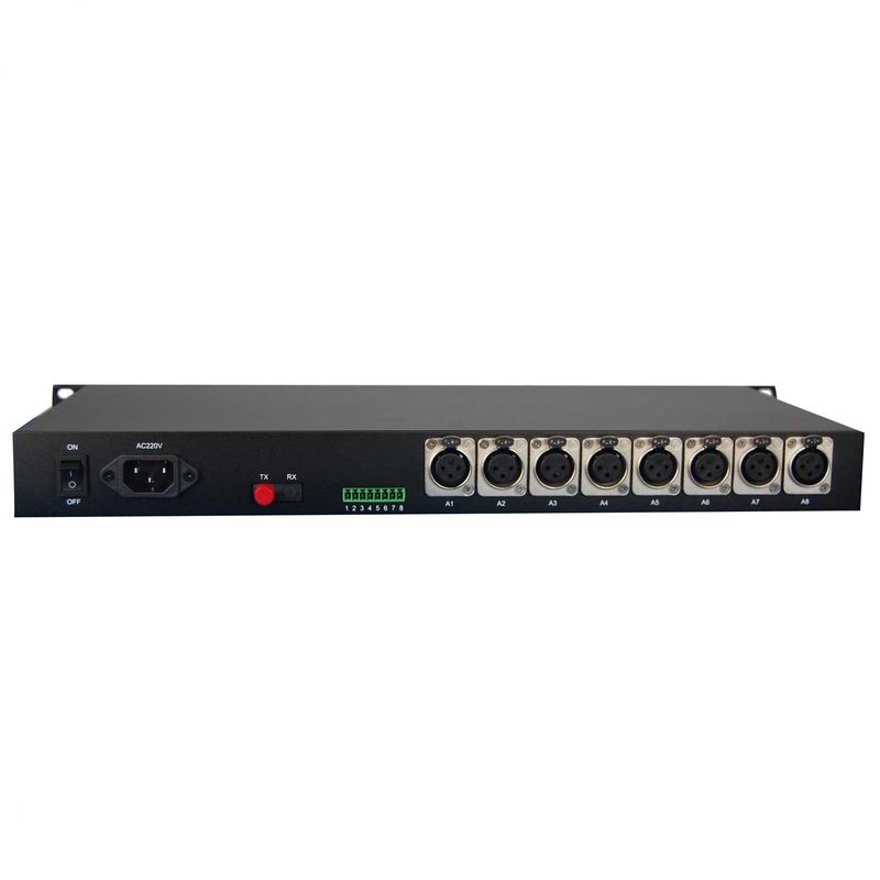 balanced XLR interface AudioVideo Fiber Converter Multiplexer