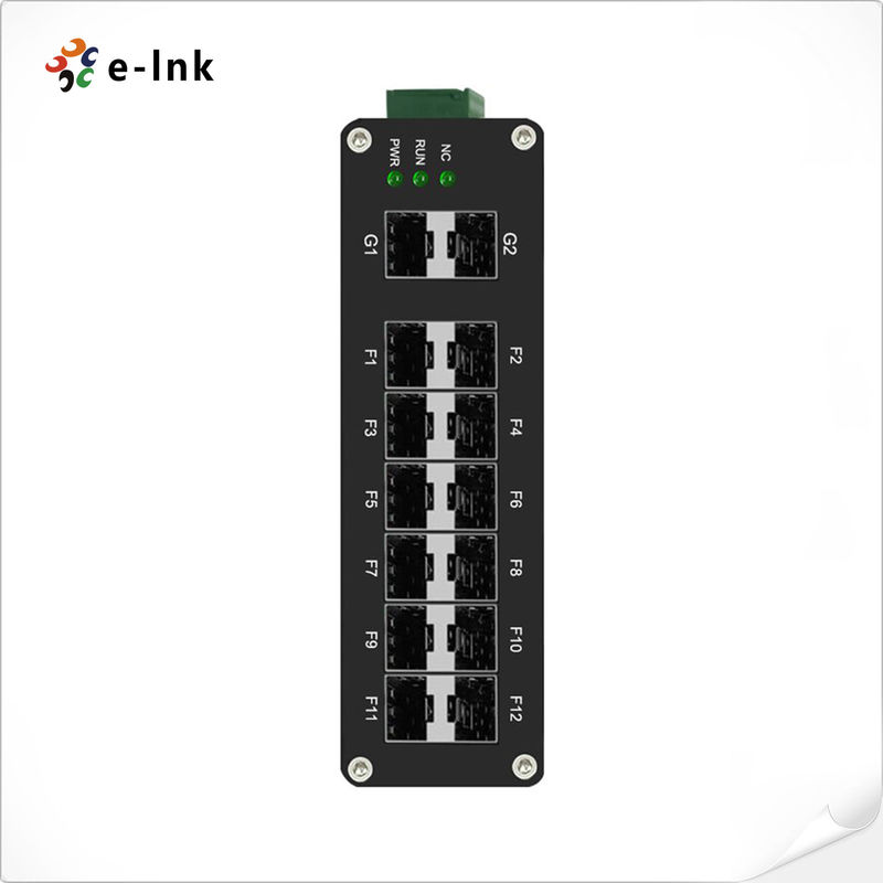 Gigabit Industrial Fiber Switch 12 Port 1000X SFP + 2 Port 1000X SFP