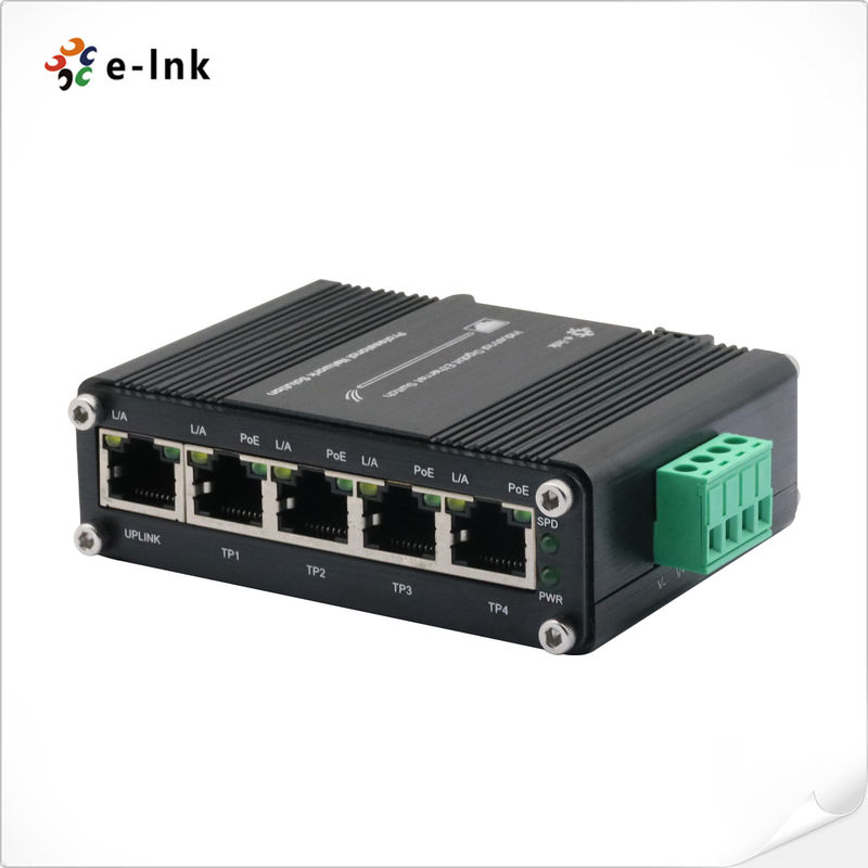 PoE Switch 4 Port 10/100/1000BASE-T 802.3at To 1-Port Gigabit RJ45 Uplink Ethernet Switch