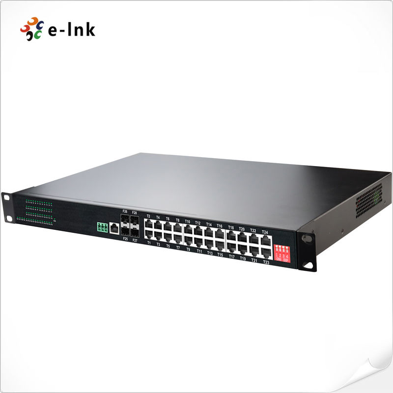 Rackmount Managed Ethernet Switch 24-Port 10/100/1000T 802.3at PoE + 4 ...