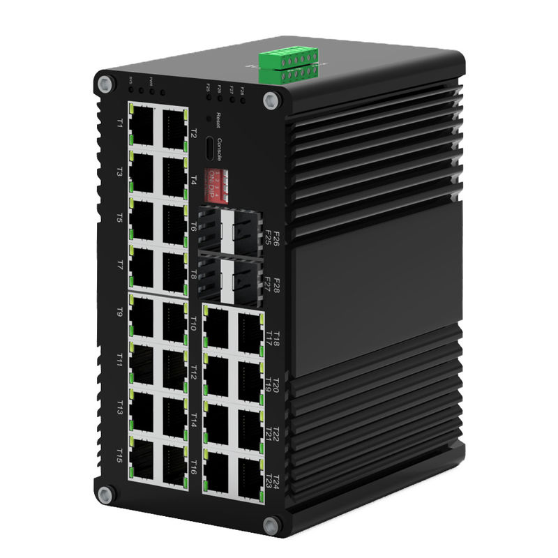 PoE Switch 24 Port 10/100/1000T 802.3at To 4-Port 1000X Gigabit SFP ...