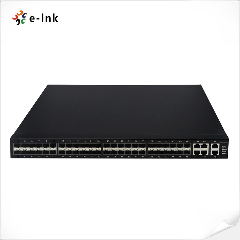 48 Ports Gigabit SFP Managed Fiber Switch With 6-Port Combo Ethernet ...