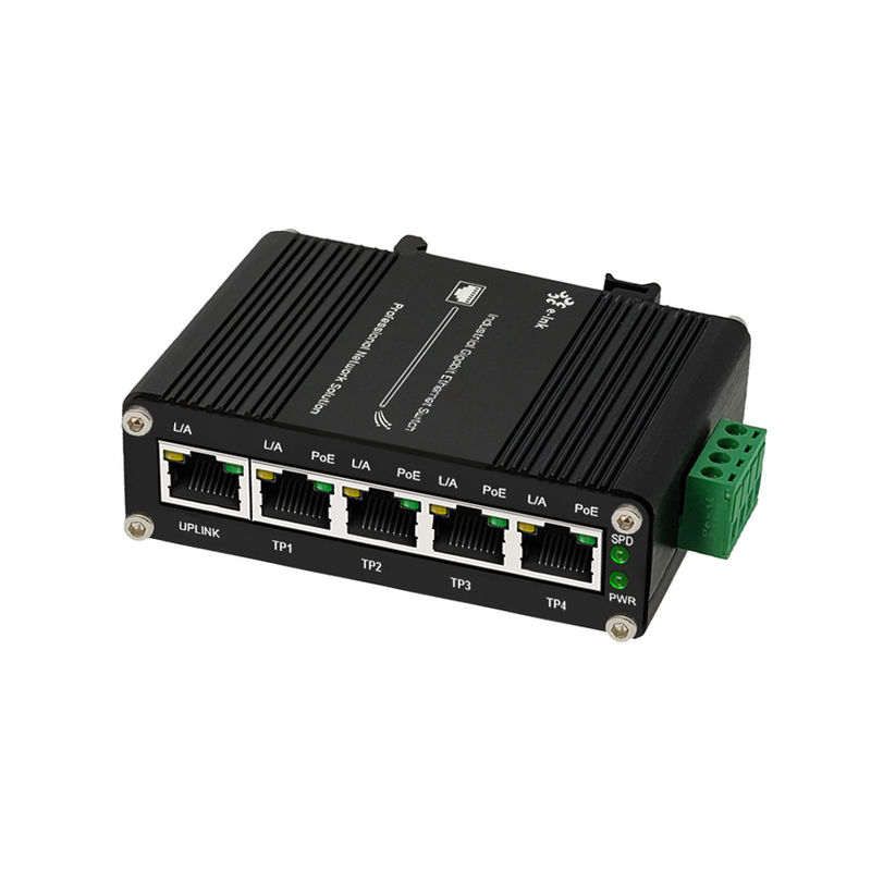 Industrial 5 Port 10/100/1000M 802.3at 30W PoE Switch With 1 Uplink ...