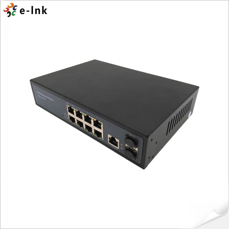 24V Passive Managed PoE Switch 8 Port 10/100/1000BASE-T 802.3Af/At + 2-Port 1000BASE SFP