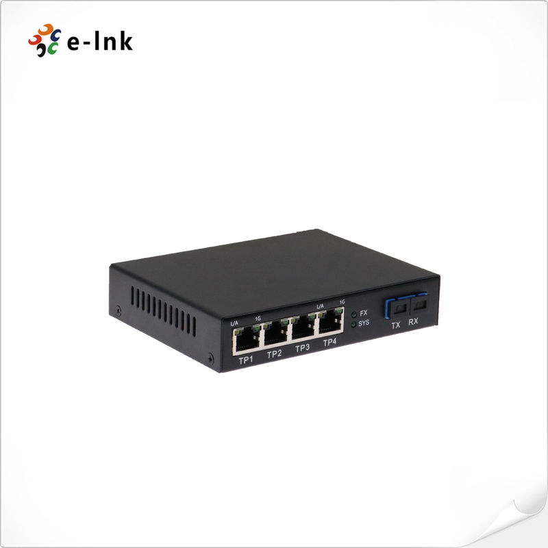 LED Screen Fiber Converter With 1x10G SC Fiber Port + 4 X 10/100/1000M ...