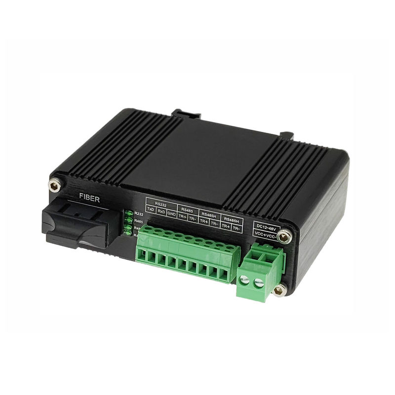 Industrial Serial RS232 / RS485 / RS422 Fiber Optic Modem Support DIN ...