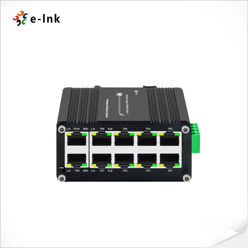 Mini Industrial 8-Port 10/100/1000T 802.3at PoE + 2-Port 10/100/1000T ...