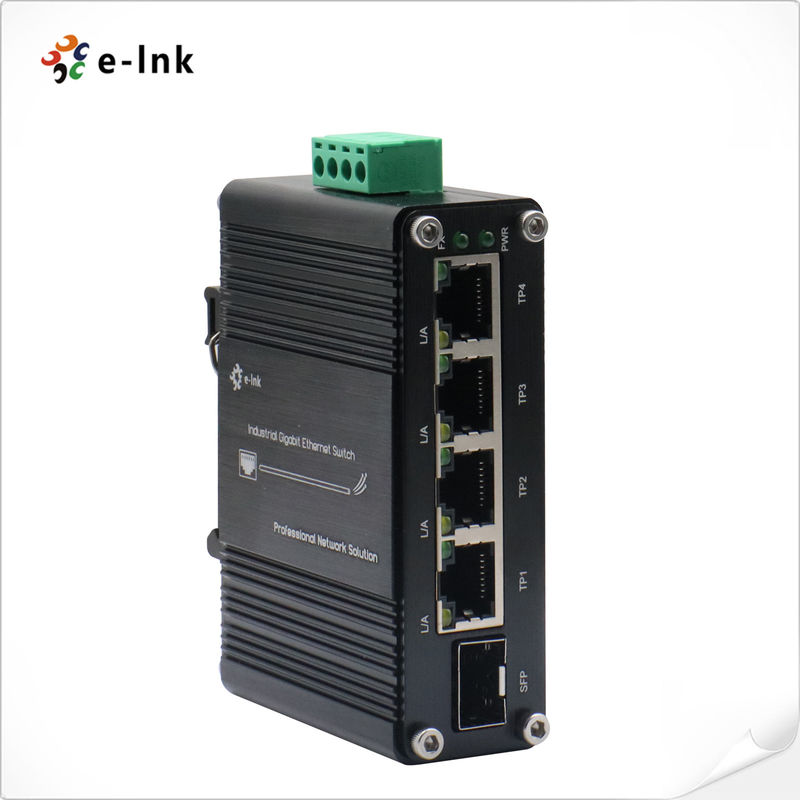 Micro Gigabit RJ45 Industrial Ethernet Switch 4 Port 10/100/1000M + 1 ...