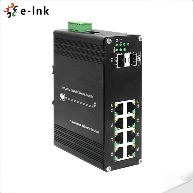 Industrial 8-Port 10/100/1000T + 2-Port 1000X SFP Managed Ethernet Switch
