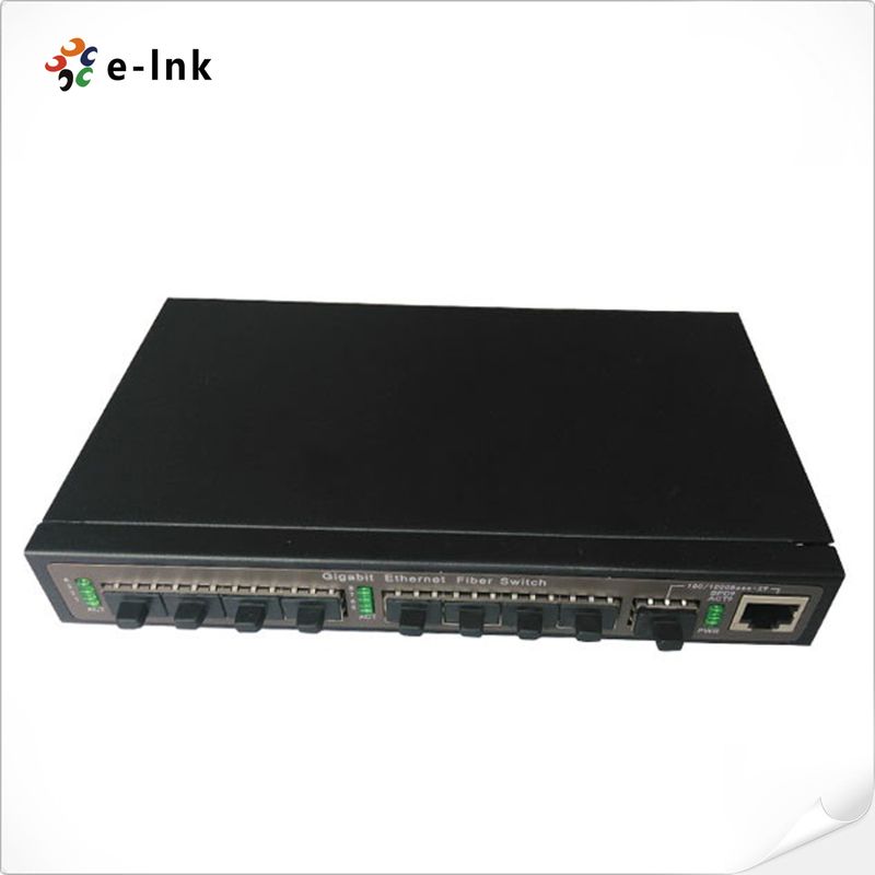 8x1000M SFP ports + 1x1000M SFP port /TP port (Combo) uplink Fiber Switch