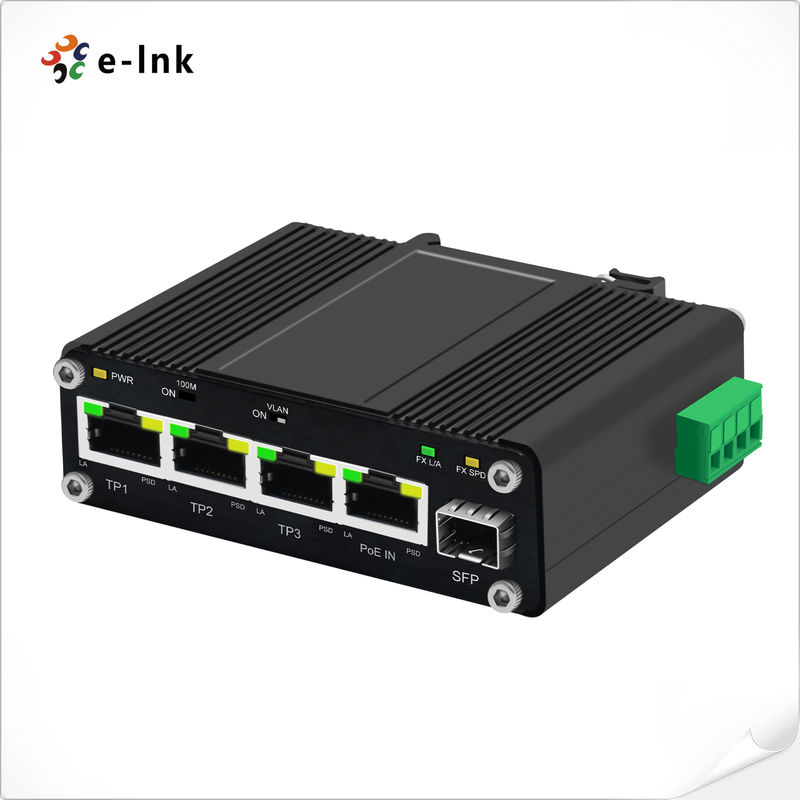 Mini Industrial 3-Port 1000M RJ45 + 1 x SFP PD Switch with PoE Splitter ...