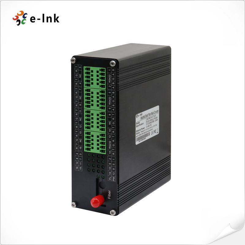Industrial Multi-Channel RS-232/422/485 Serial to Fiber Converter 20km ...