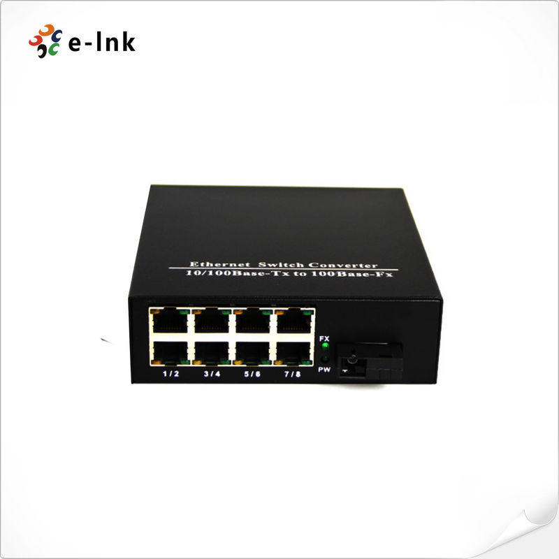 8 Port Fiber Ethernet Switch Ethernet To Fo Converter 850nm