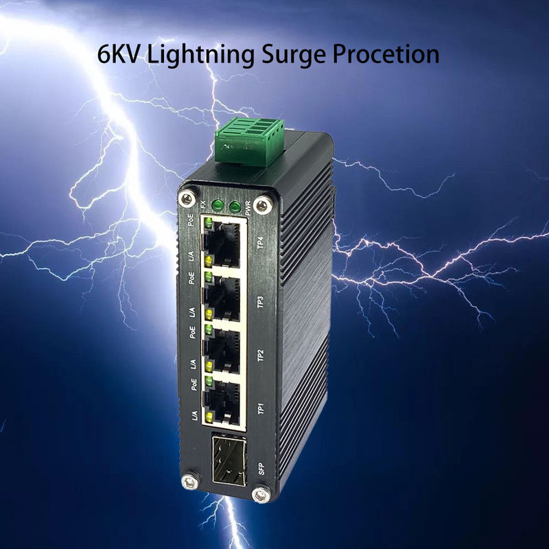 12VDC-48VDC Industrial Small Poe Switch 5 Port Injector