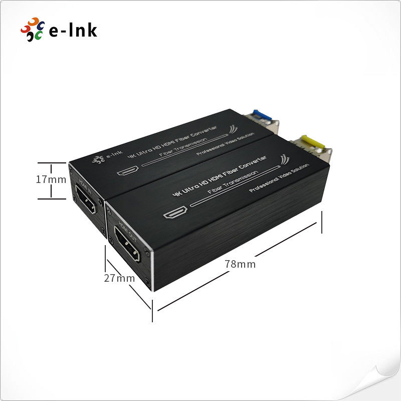 Mini 4K Fiber To HDMI Extender With SFP Port Optical Transceiver HD