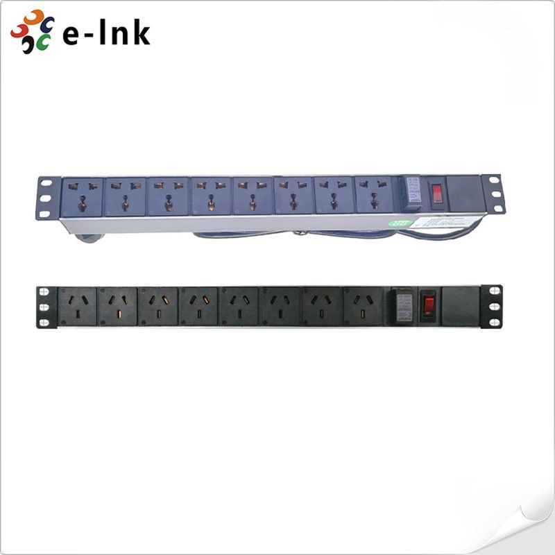 19 Inch Surge Protection PDU Rack Power Distrbution Unit 8 Port 85V –265V