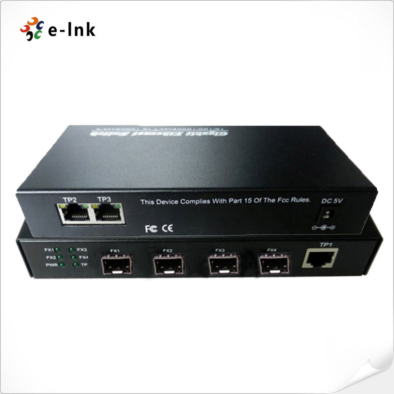 Enterprise 3-Port 10/100/1000BASE-T + 4-Port 1000BASE SFP Ethernet Switch
