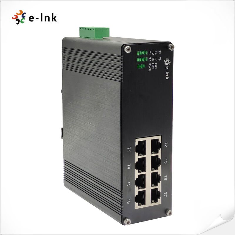 IEEE 802.3az 8 Port Industrial Network Switch Din Rail Sfp Poe Injector