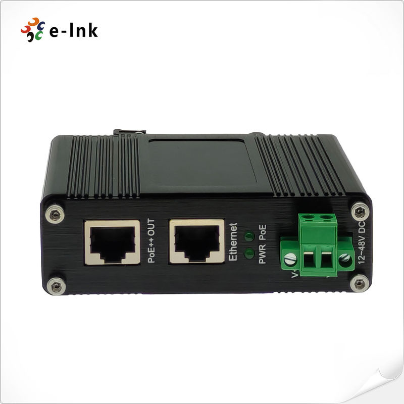 Gigabit PoE Injector Adapter 95W 802.3bt Industrial DIN-Rail Mounting ...