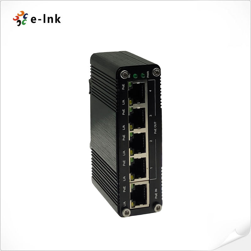 1-Port 802.3bt PoE++ to 4-Port 802.3af/at Gigabit PoE Extender