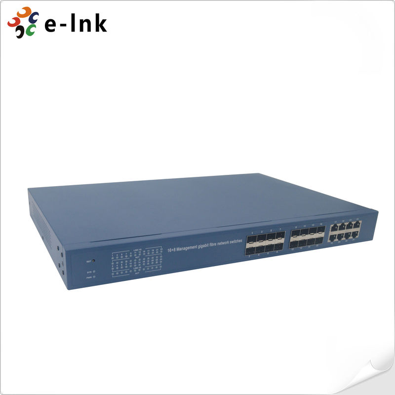 Managed Gigabit 16 SFP Ports 8 RJ45 Ports Fiber Network Switch