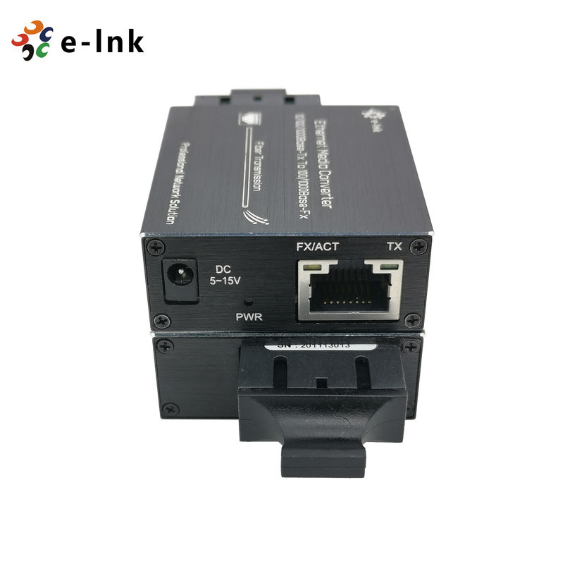 Fiber Media Converter Micro 10/100/1000M Gigabit Adaptive SC Fiber Port ...