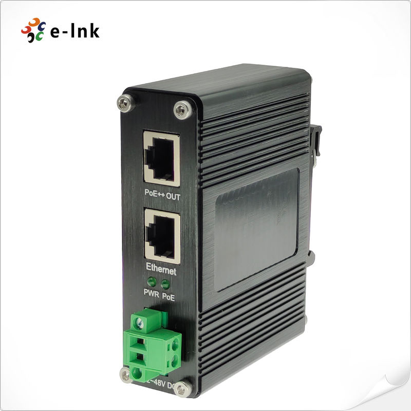 Mini Industrial 802.3 Bt Poe++ Injector 10/100/1000M 95W 12VDC - 48VDC