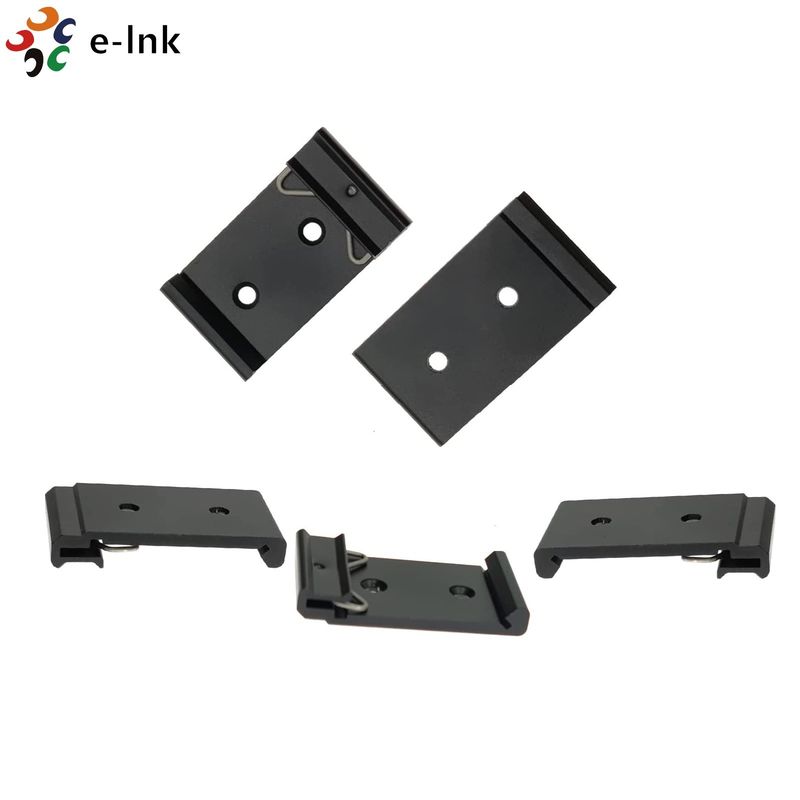 DIN Rail Mount Clip 1.08 Width Universal 35mm Black Aluminum DIN Rail ...