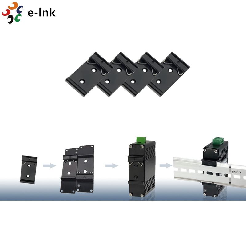 DIN Rail Mount Clip 1.08 Width Universal 35mm Black Aluminum DIN Rail ...
