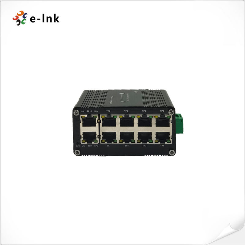 Network Switch Mini Industrial 10-Port 10/100/1000T Gigabit Compact ...
