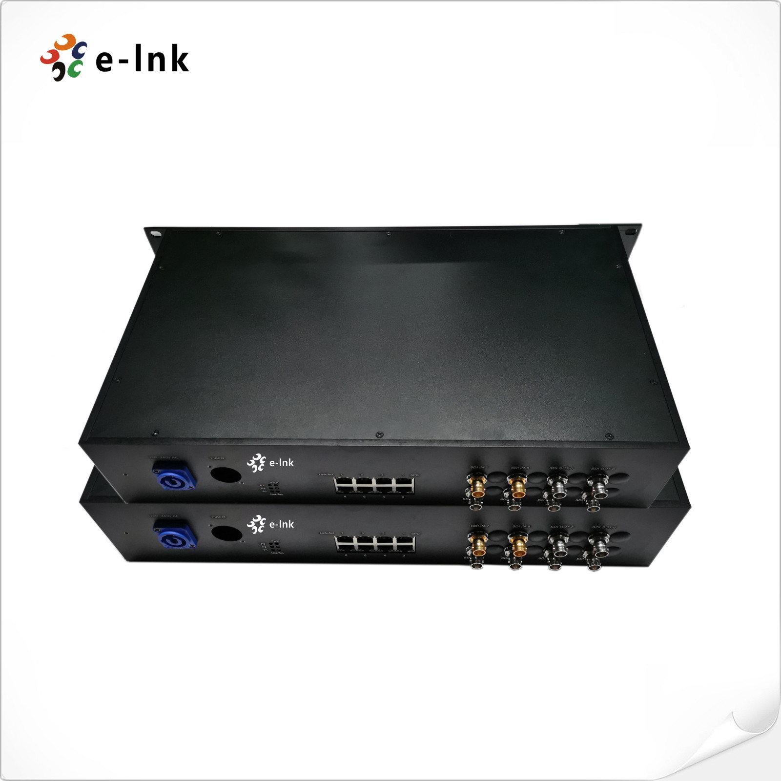 Rack mount Fiber Video Converter 6 Channel 3G SDI Fiber Extender With 8 ...