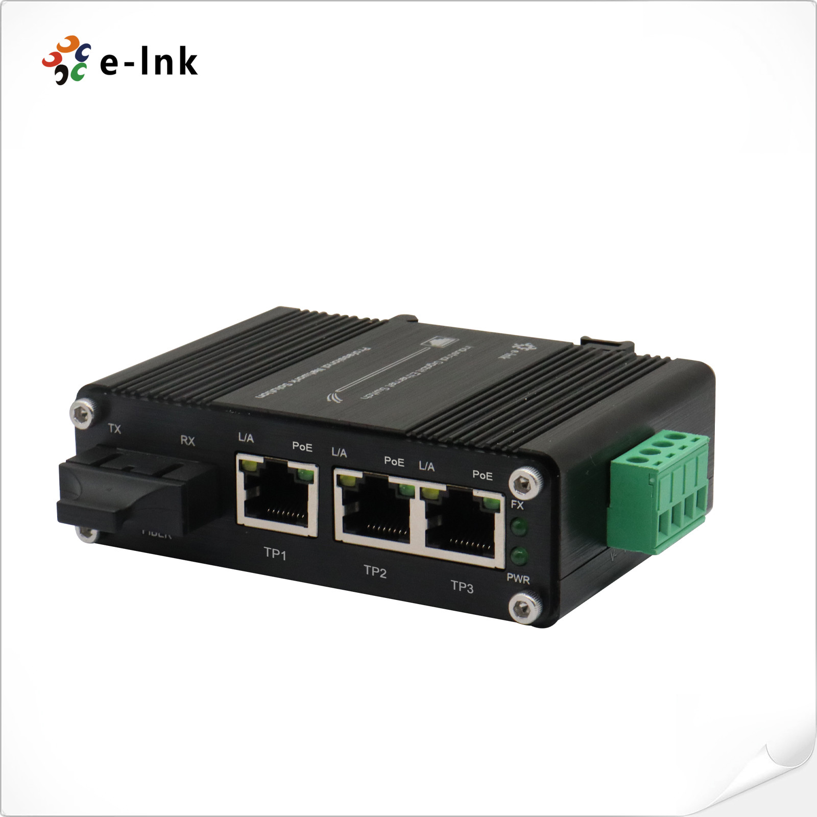 Industrial Mini PoE Switch 3 Port 10/100/1000T 802.3at 1 Port 100/1000X ...
