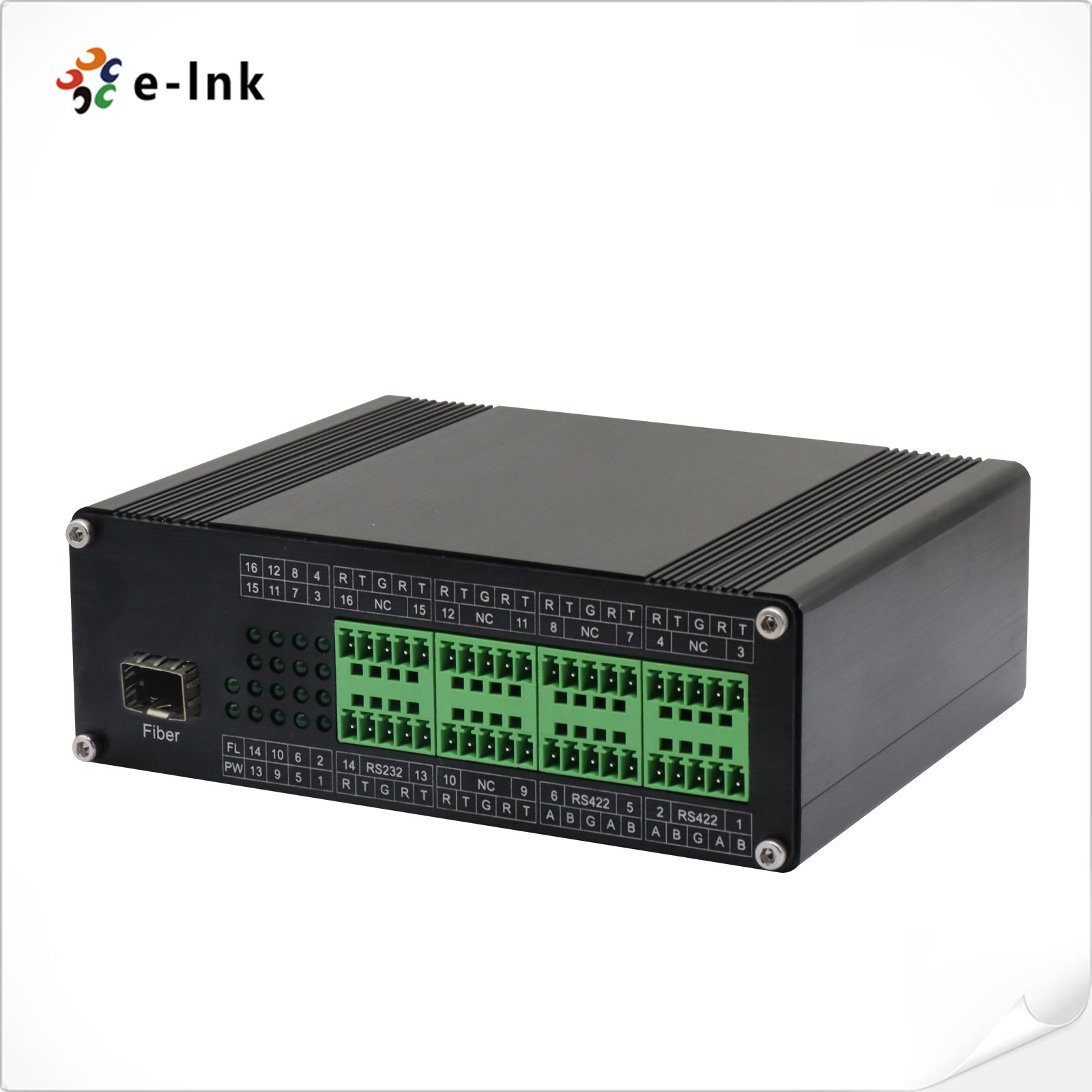 8 Channel RS232 RS485 Serial Fiber Media Converter SFP Port IP40 ...
